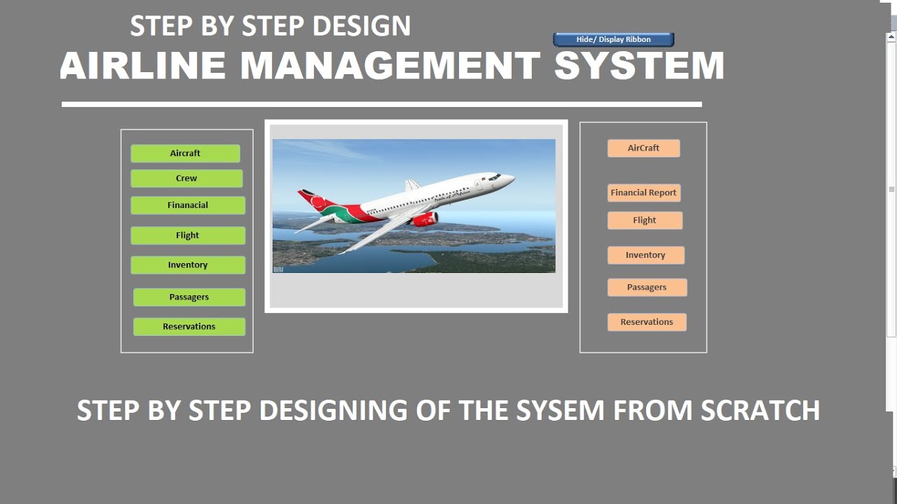 Step by Step Designing the Airline management system using Microsoft Access and VBA coding.