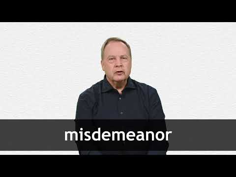 MISDEMEANOR definition and meaning | Collins English Dictionary