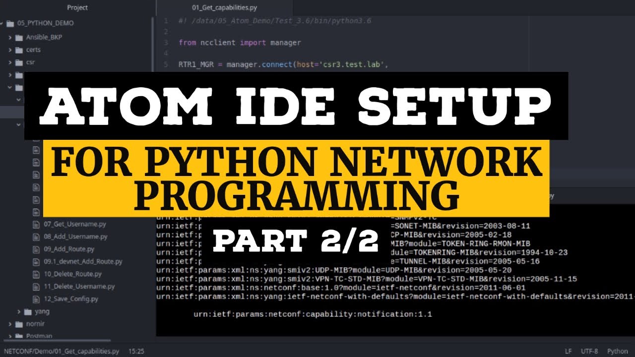 ATOM Python IDE Setup |Part 2/2| For Network Engineer's Python Development | VirtualEnvironment