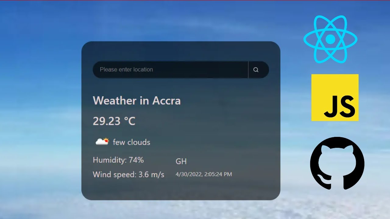 🔴 IT'S SIMPLE!!  Let's build a Weather app with ReactJS (Open weather API, Git, Github) 🚀🚀