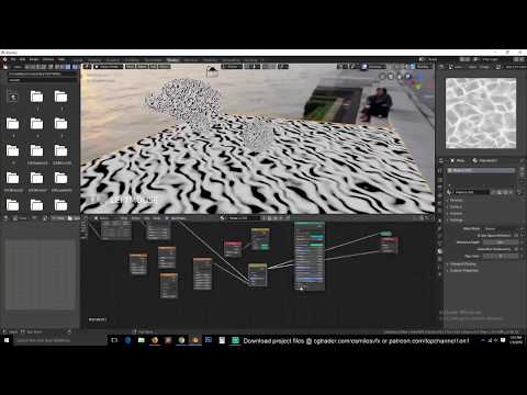 🔴 blender 2.8 live creating water shader in blender eevee advanced nodes