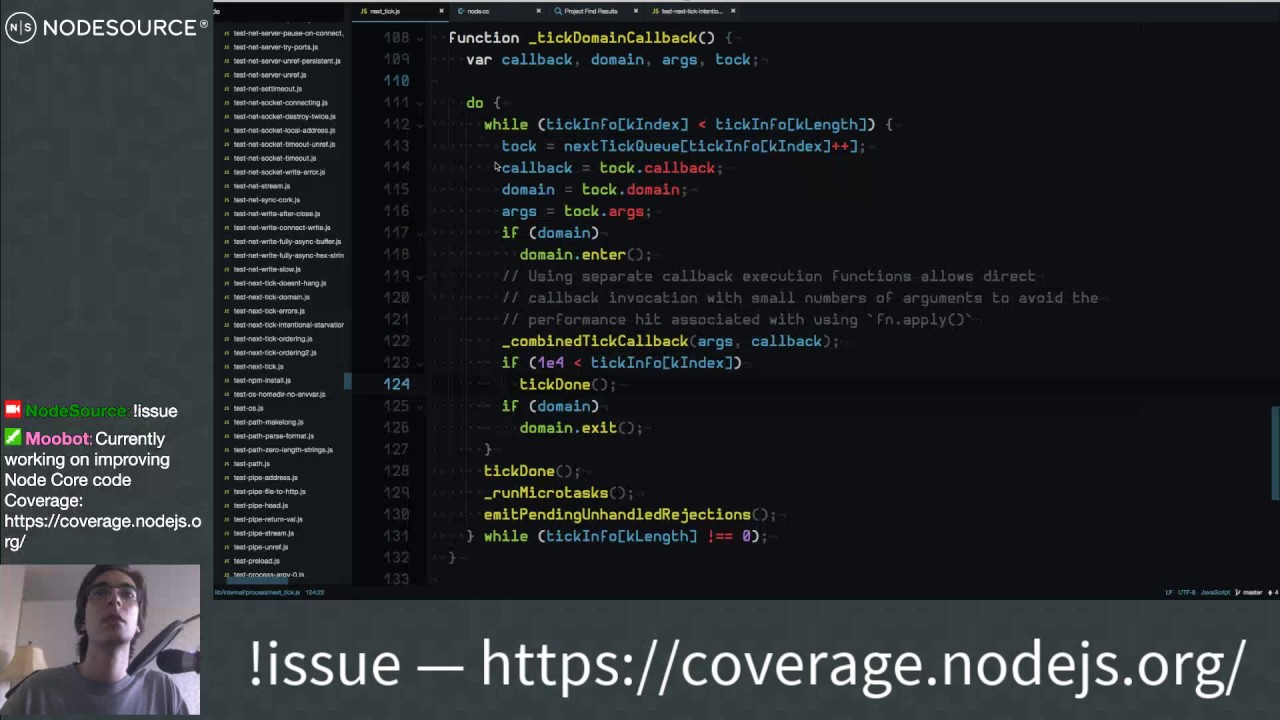 Node Core Code Coverage - NodeSource Node.js Livestreams