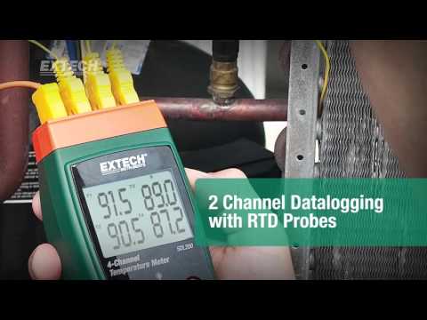 Extech SDL200 4 Channel Datalogging Thermometer Showcase Video