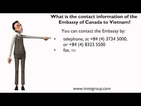 What is the contact information of the Embassy of Canada to Vietnam?
