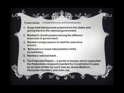 Federalists and Anti-Federalists Review