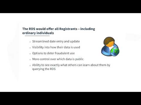 How might the Next Generation RDS benefit individual registrants?