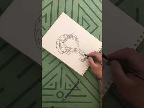 Drawing a Tribal Fish Hook 🪝 #shorts #samoa #maui