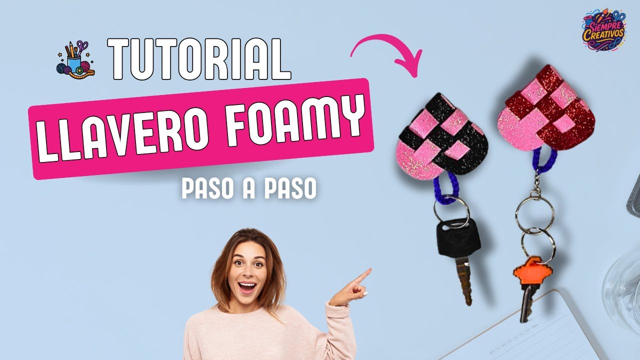 Como hacer un llavero en FOAMI en forma de ❤️ Corazón fácil y rápido!