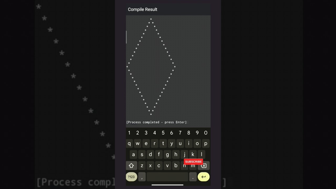 Hollow Diamond pattern..!! #spiderman #programming #python #tonystark #code #shorts #c