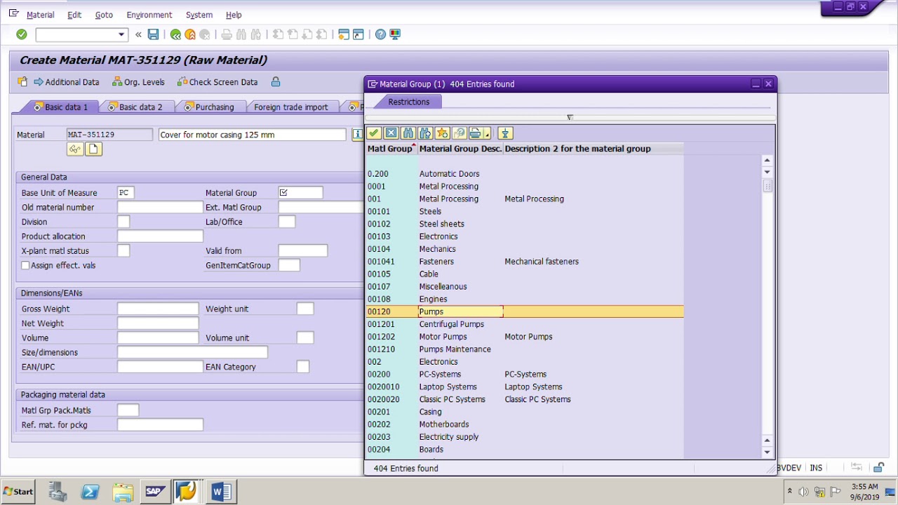 How to create Material Master Record in Purchasing SAP MM