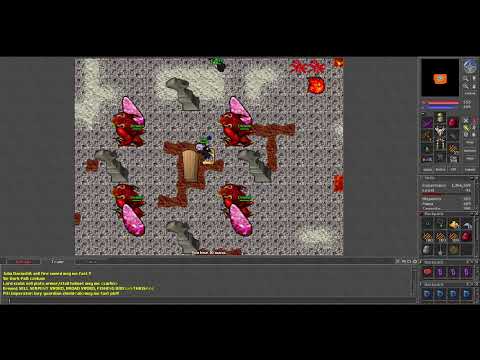 Old Tibia - Noob in Demon Parchment! LOL (7.4 2005 Pandoria)