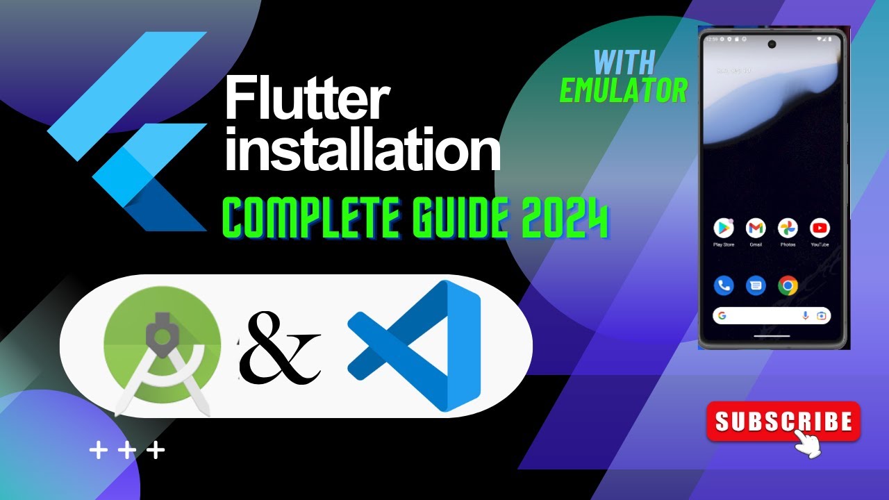Complete Guide to Install Flutter VSCODE, Android studio | With emulator | 2025