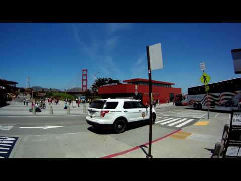 The Golden Gate Bridge Welcome Center at Presidio Park, San Francisco, California: Quad HD Camera