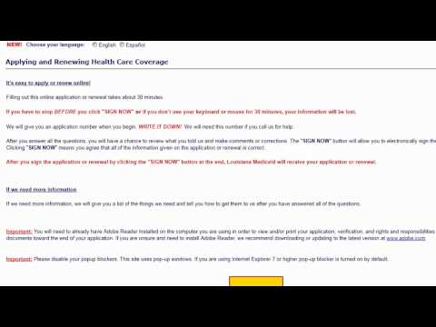 Medicaid Louisiana Part 1
