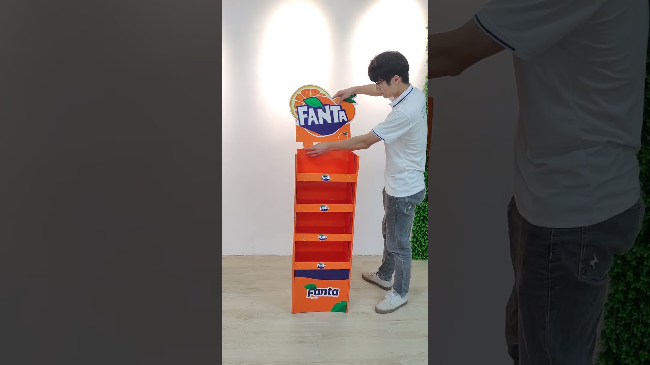 How to install a cardboard display stand? 1 second bounce off＃cardboard＃display rack