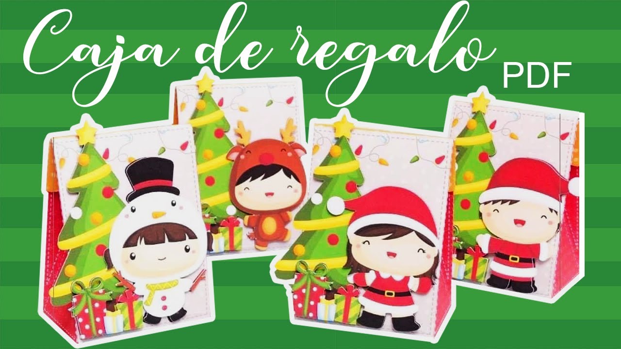 Como hacer cajas de regalos para NAVIDAD - PDF