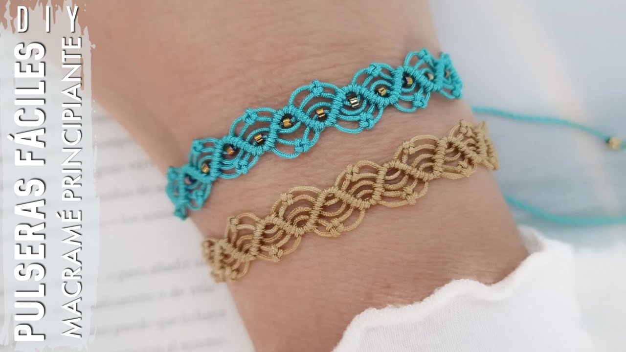 DIY COMO HACER PULSERAS FÁCIL EN MACRAMÉ PARA PRINCIPIANTES | Manualidades
