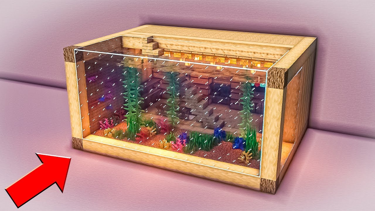 Minecraft tutorial: How to build an aquarium survival house - Minecraft Builders
