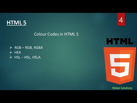HTML 5 Color codes