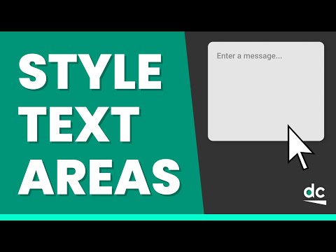 How to Style Text Areas on HTML Forms With CSS - Web Design Tutorial