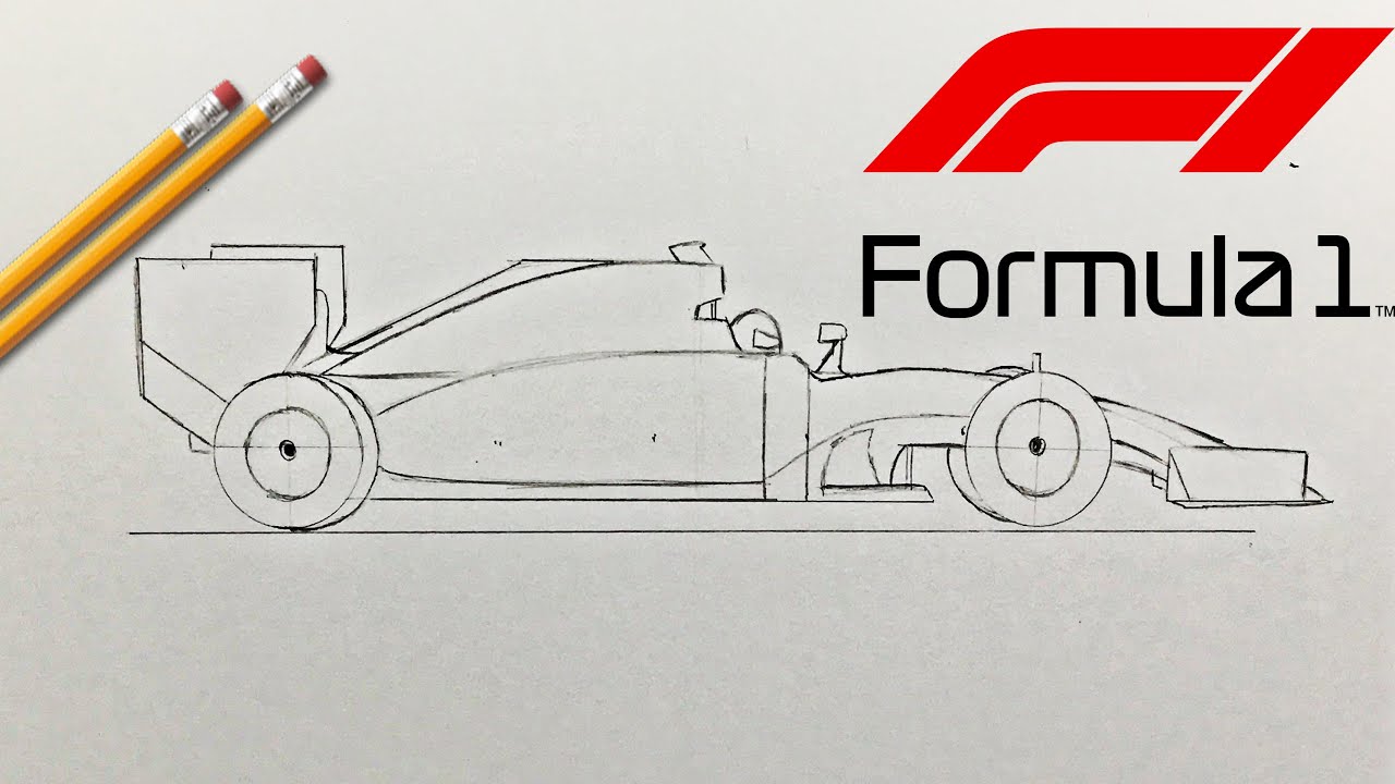 🔴How to draw a Formula 1 car in pencil🏎💯 car drawings
