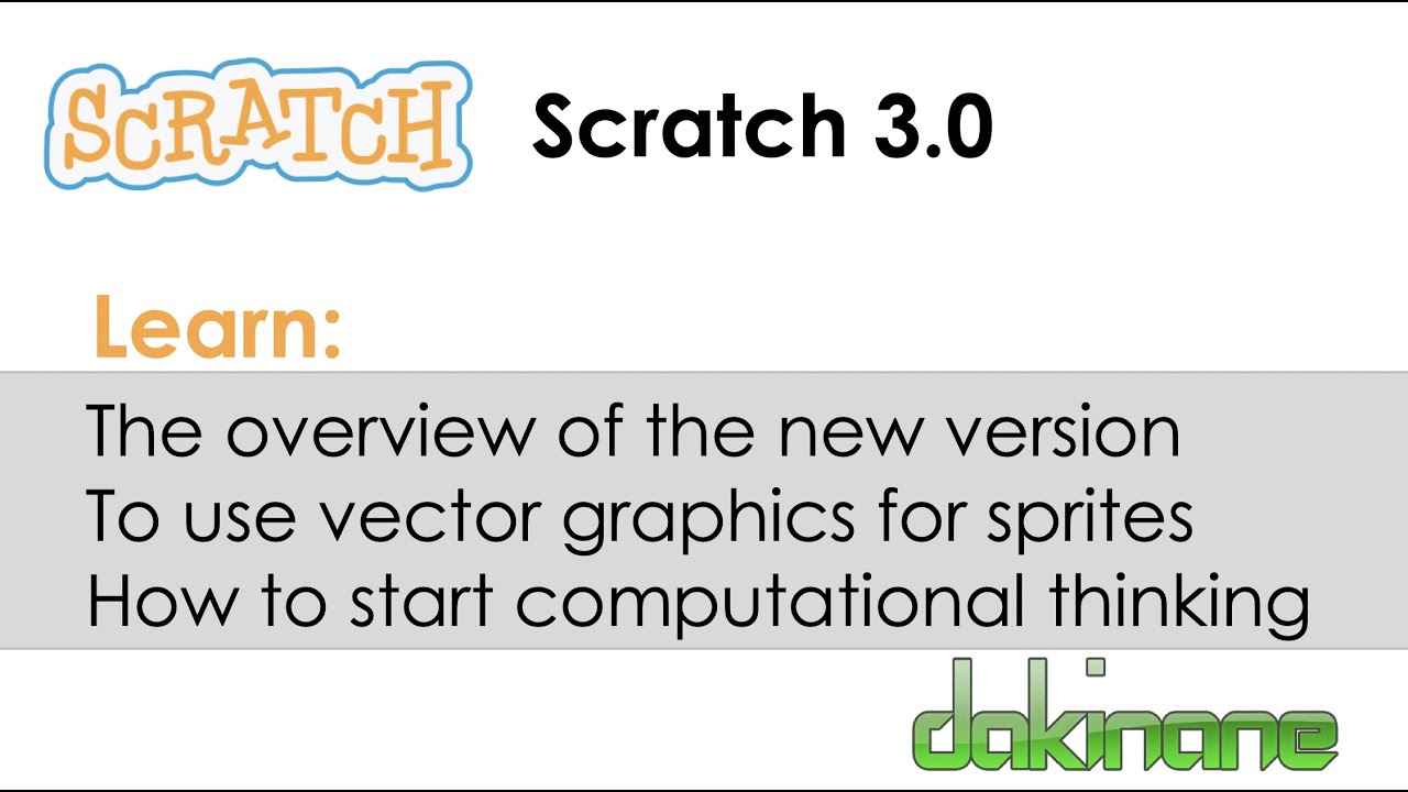Scratch 3  - overview - Computational Thinking