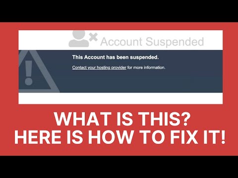 Account suspended "This account has been suspended"