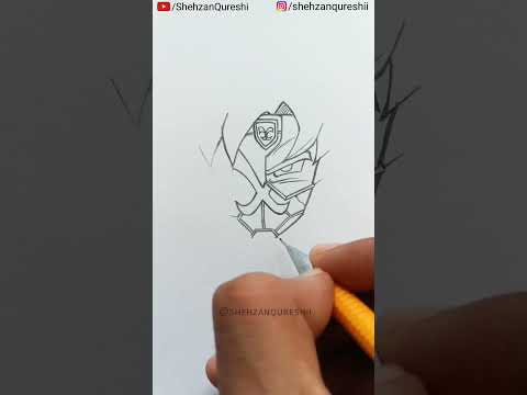 Black Goku Wearing A Mask - Speed Drawing