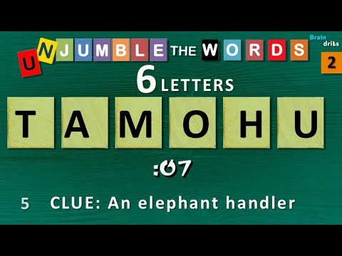 UNJUMBLE THE WORDS QUIZ (6 letters #2) I Unscramble 30 Scrambled General Knowledge Words I