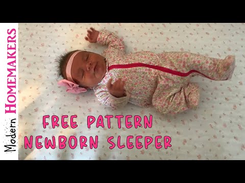 free sewing pattern for newborn size baby sleeper