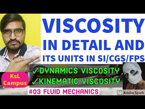 Viscosity in Detail and Its Units in SI/CGS/FPS | Dynamic Viscosity | Kinematic Viscosity 🚣 #FM03