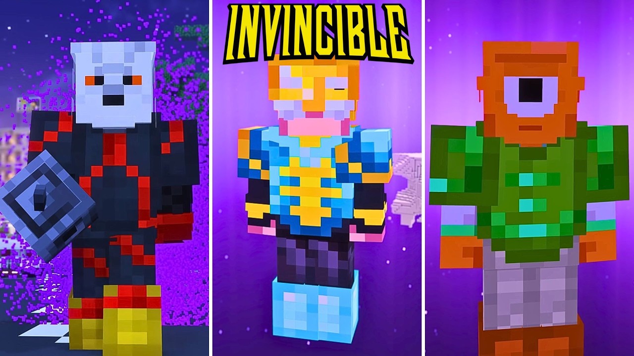 Every INVINCIBLE Character as Minecraft Armor Trim