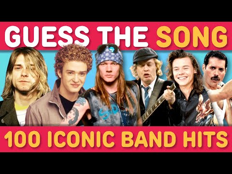 ULTIMATE BAND SONG QUIZ 🎸 🎵 GUESS THE 100 MOST ICONIC BAND SONGS | Song Quiz