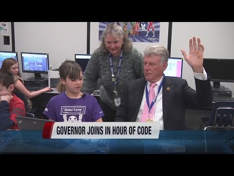 Governor Otter joins Hour of Code lesson