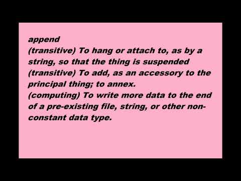 Append meaning