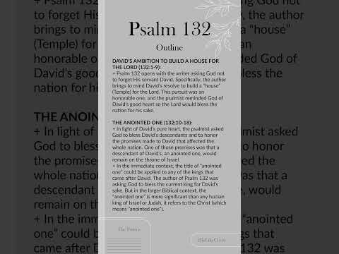 Psalm 132 Explained in 1 Minute... #biblestudy #readthebible #psalms #2belikechrist