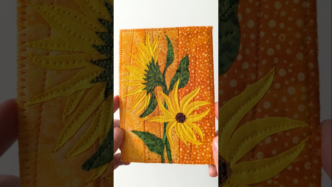 New pdf pattern on my Etsy #art #textileart #fabricart #sewingpatterns #sunflower