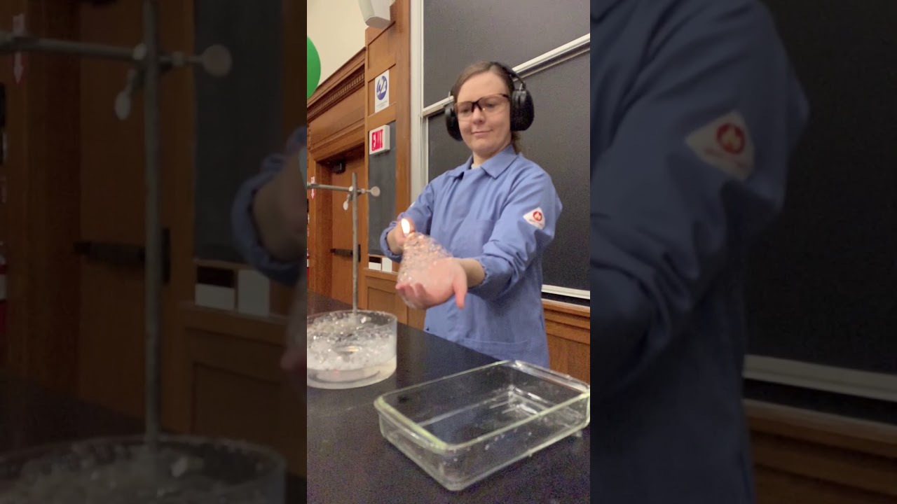 Making water from hydrogen and oxygen gas