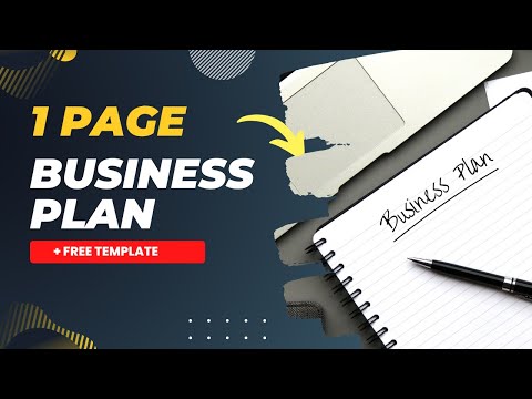 How To Write A Great 1-PAGE BUSINESS PLAN (with FREE Template)