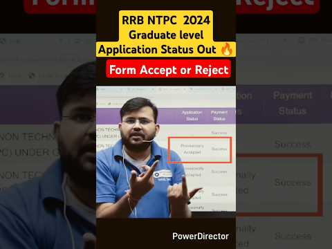 RRB NTPC 2024 Application Status Out 🔥#trending