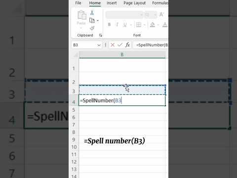 spell number formula #shorts