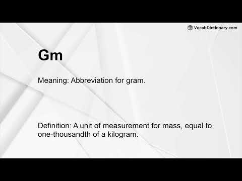 Gm Meaning