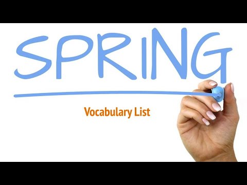 Spring vocabulary | Flashcard | Kindergarten Wordlist