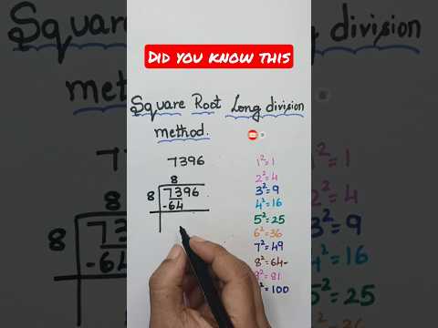 square root by division method #shorts #maths #division