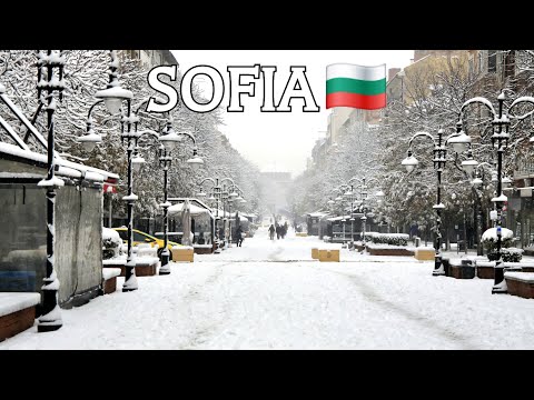 Sofia, Bulgaria - WINTER WONDERLAND 2025 - Walking Tour in 4K