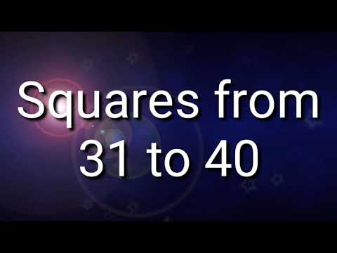 Learn Squares from 31 to 40 in easy and simple way