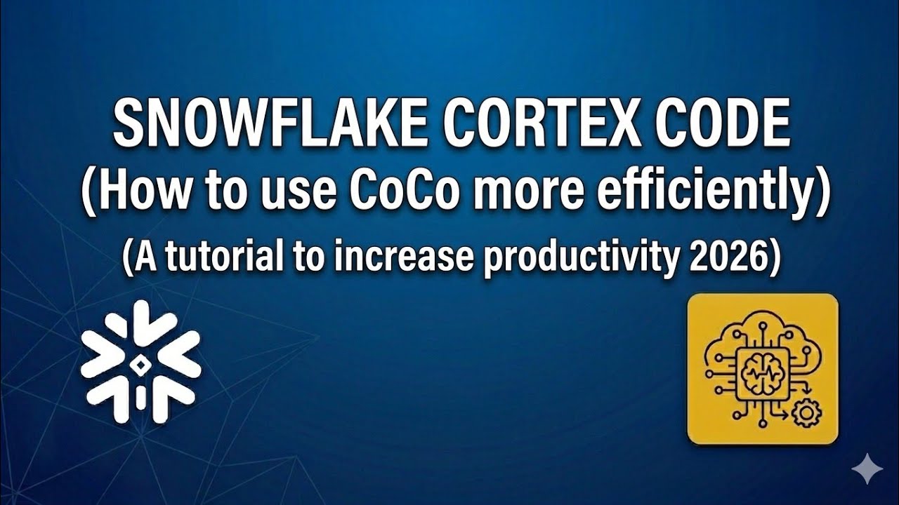 Snowflake Cortex Code (CoCo) 🤖 usage hacks 2026 | Increase productivity using Cortex AI in 10 mins