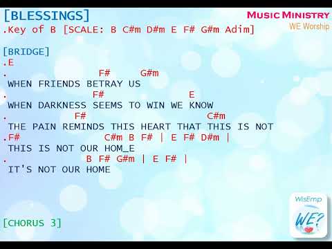 BLESSINGS WE Chords and Lyrics AUDIO COVER Small Big Screen View Laura Story