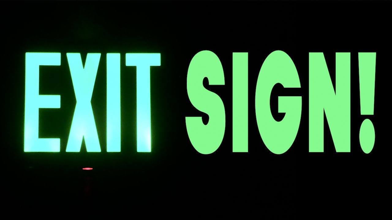 Slim Green LED Exit Sign |  EZTXTEU1GW