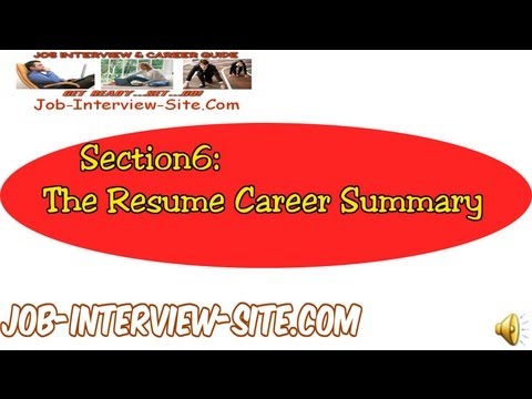 Resume Career Summary: How to Write a Career Summary on Your Resume